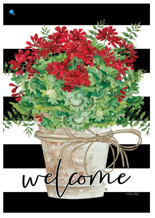 Geranium Bucket-Flag by Cindy Jacobs – Andrea's Schnuck Store