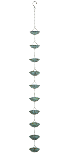 Green Patina Flower Rain Chain – Andrea's Schnuck Store
