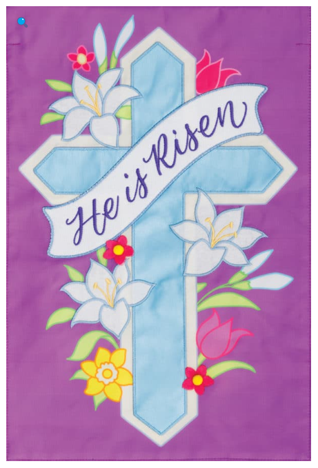 He is Risen Applique Flag – Andrea's Schnuck Store