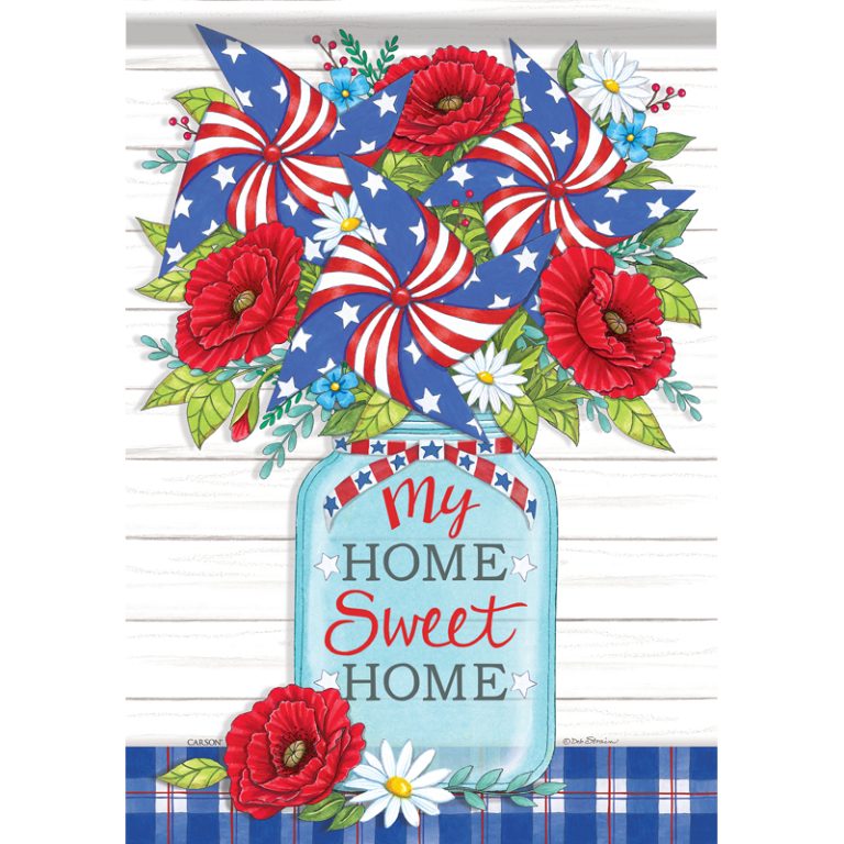 "Home Sweet Home" Foil Garden Dura Soft™ Flag – Andrea's Schnuck Store
