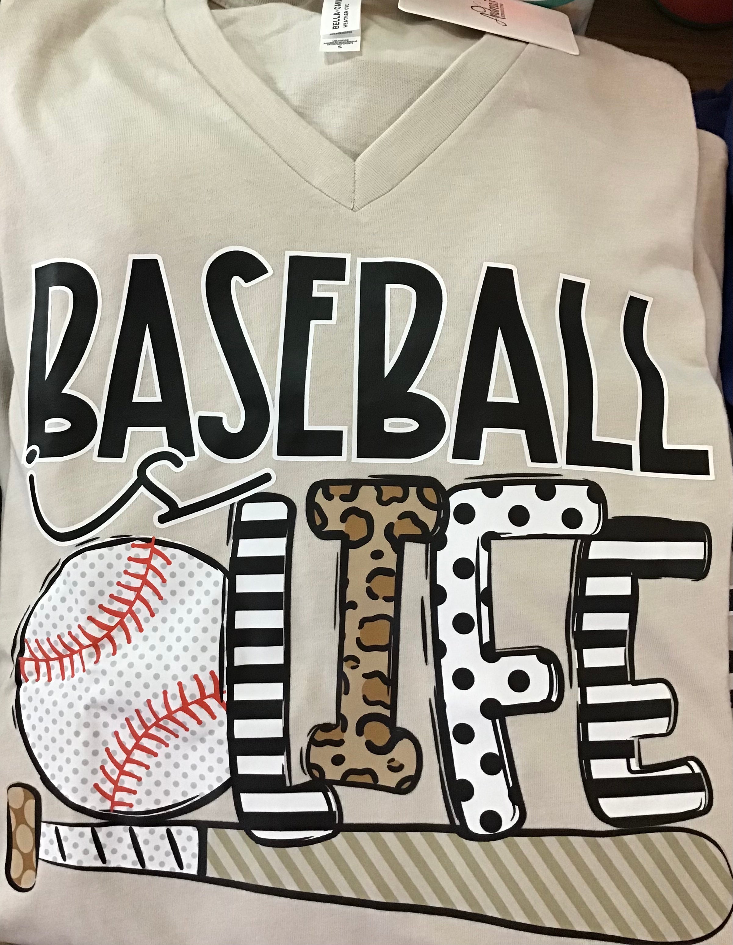 Baseball is Life V-Neck T-Shirt – Andrea's Schnuck Store